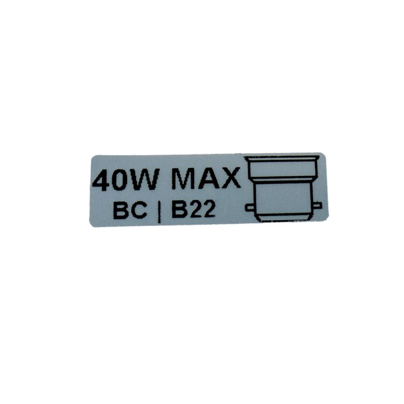40W Max Wattage With BC Image Sticker Single 5398745