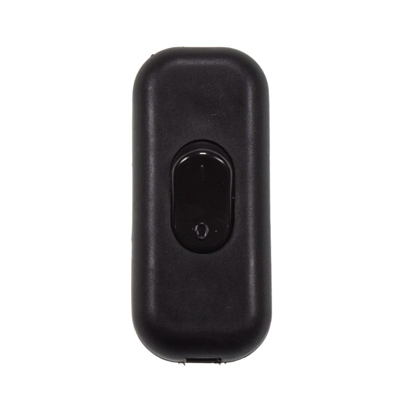 Double Pole 2A In Line Switch in Black - Lampspares