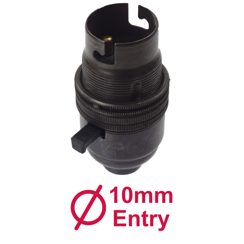 10mm Entry BC | B22 Switched Lampholders - Lighting Parts